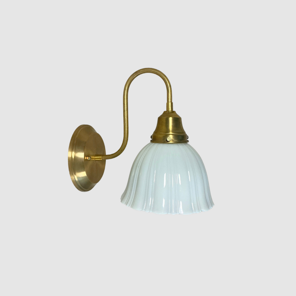 Milk Glass Bell Pin Up Sconce– Pepe & Carols