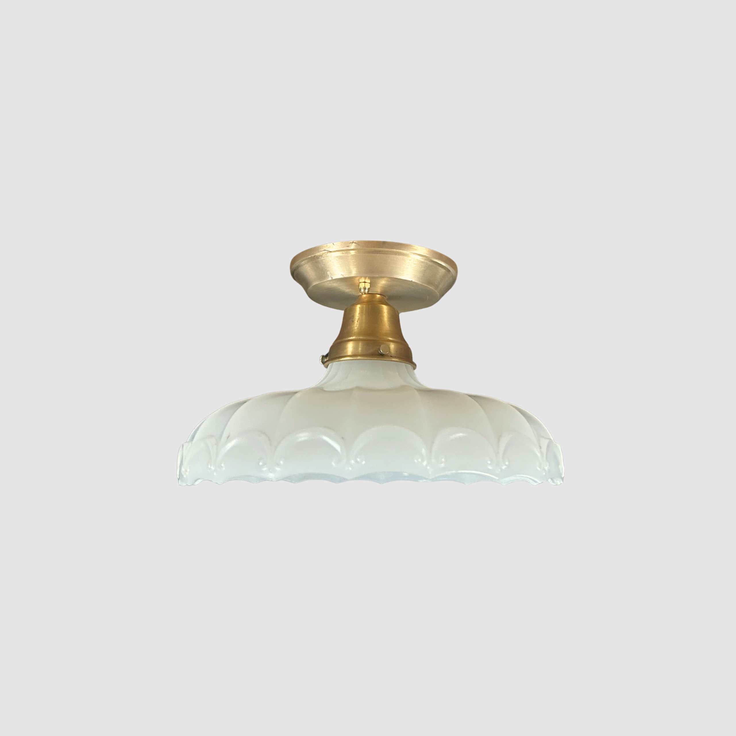 Antique Ribbed Glass Light Fixture– Pepe & Carols